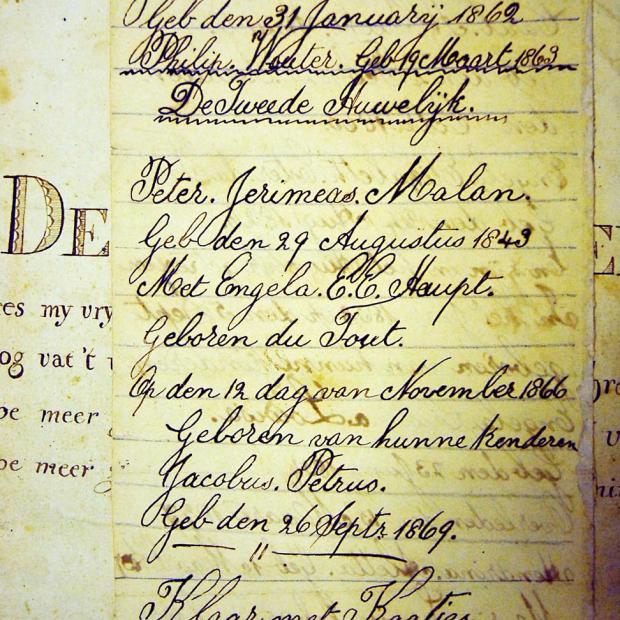 MALAN Jacobus Petrus 1810-1863 en Rachel Jacoba LOUW nee BLIGNAUT ...