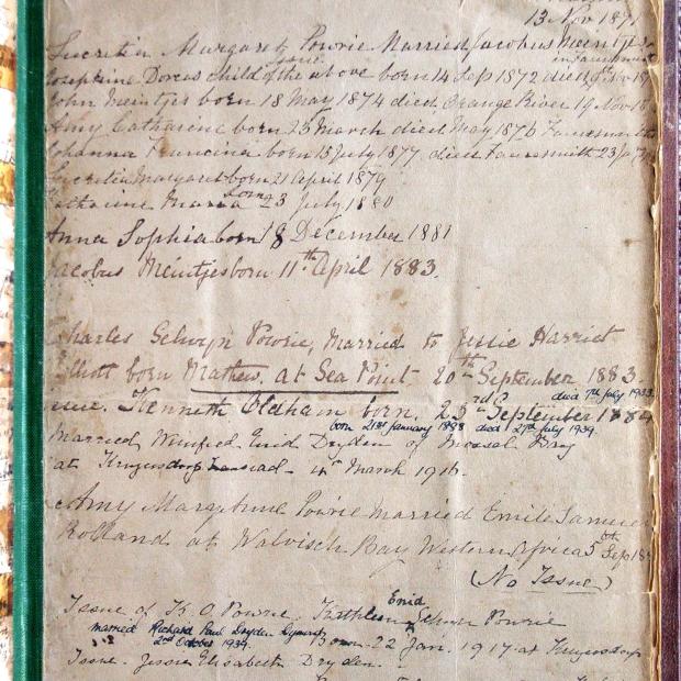 POWRIE James 1817-1872 and Josepha Dorcas OLDHAM 1819-1889, married ...